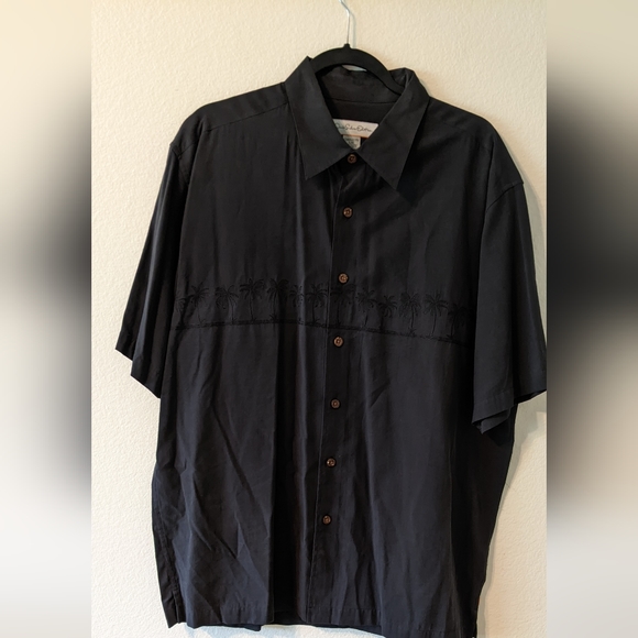 Quiksilver | Shirts | Quicksilver Edition Mens Embroidered Palm Tree ...